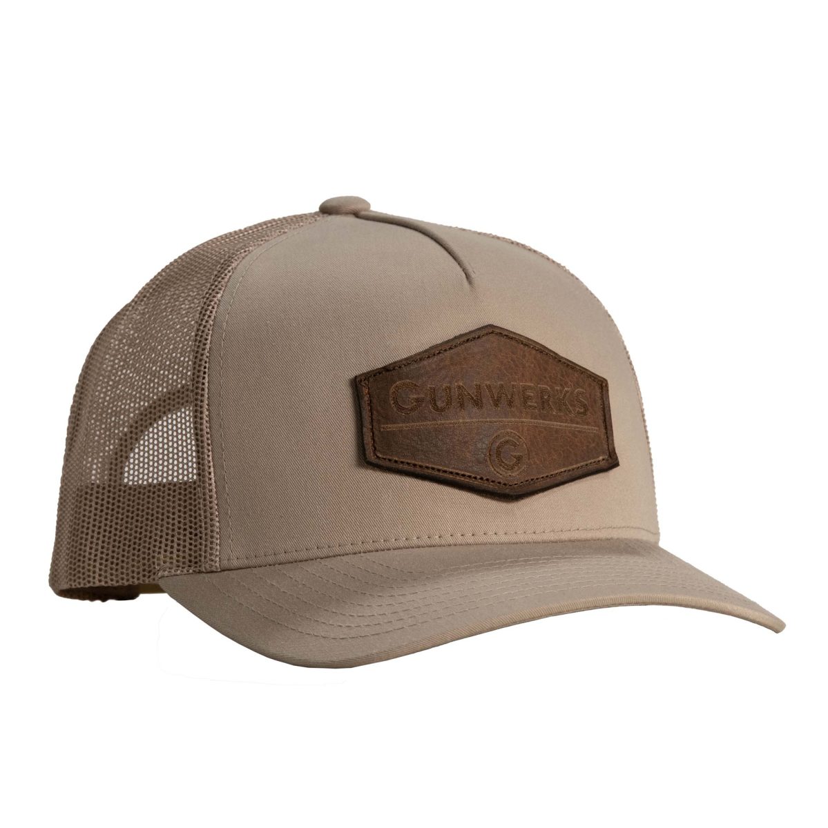 Gunwerks Leather Patch Khaki Hat - Gunwerks UK